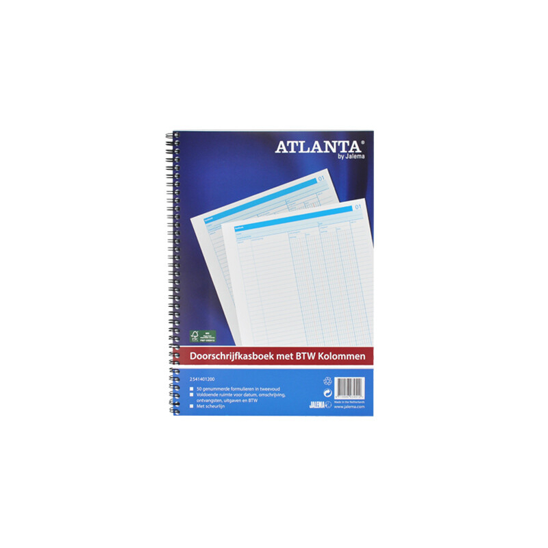 Atlanta A4 Doorschrijfkasboek BTW